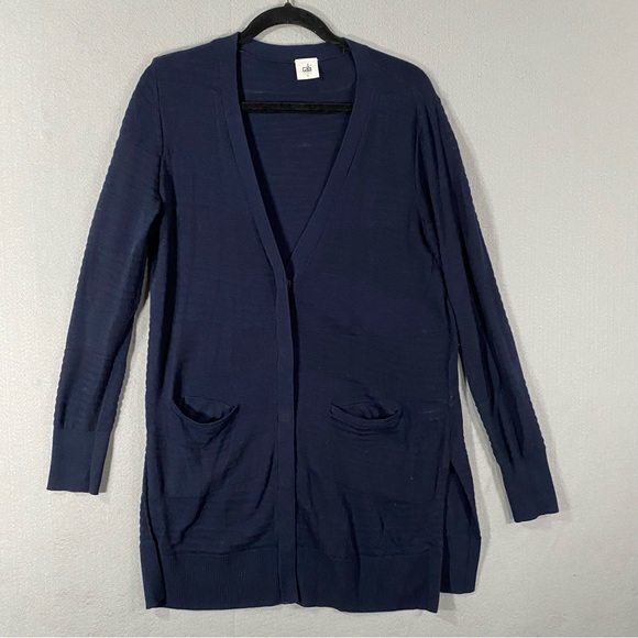 CAbi | Sweaters | Cabi Classic Cardigan Sweater Navy Blue Button Duster ...